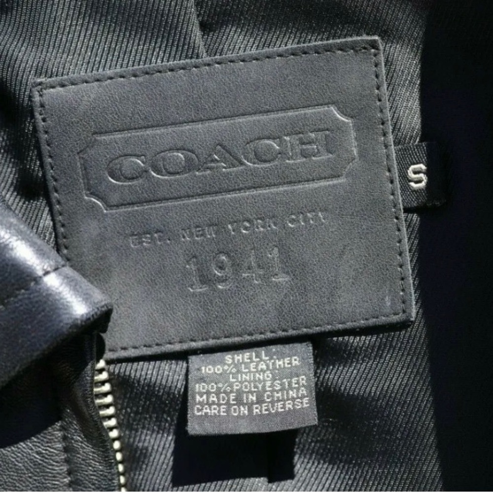 Coach Leather Jacket 90s Fully Lined - Gem